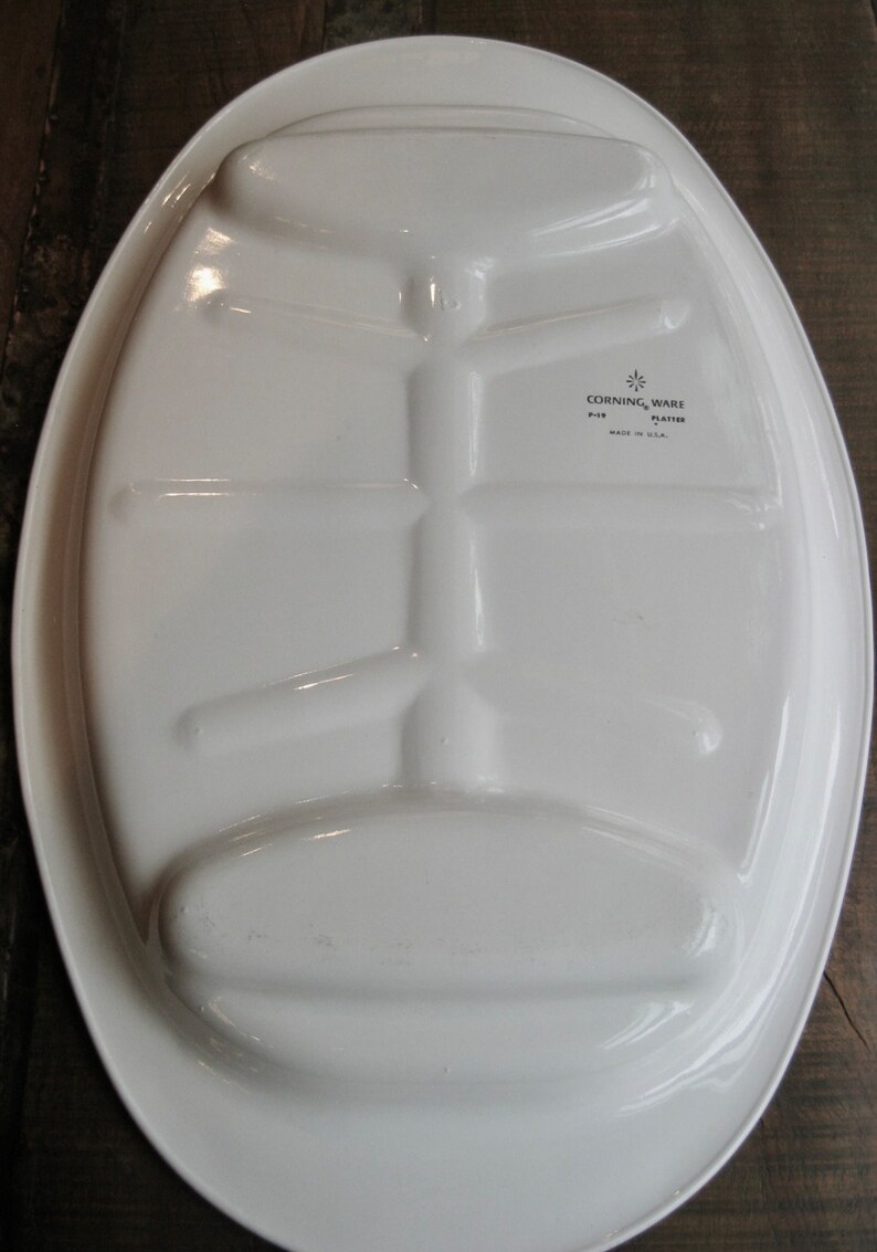 Vintage Corning Ware Blue Cornflower P-19 Oval Meat Serving Platter ...