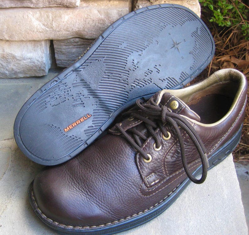 MERRELL Men's Vintage Hand Sewn 'world Rambler' Leather Lace Ups ...