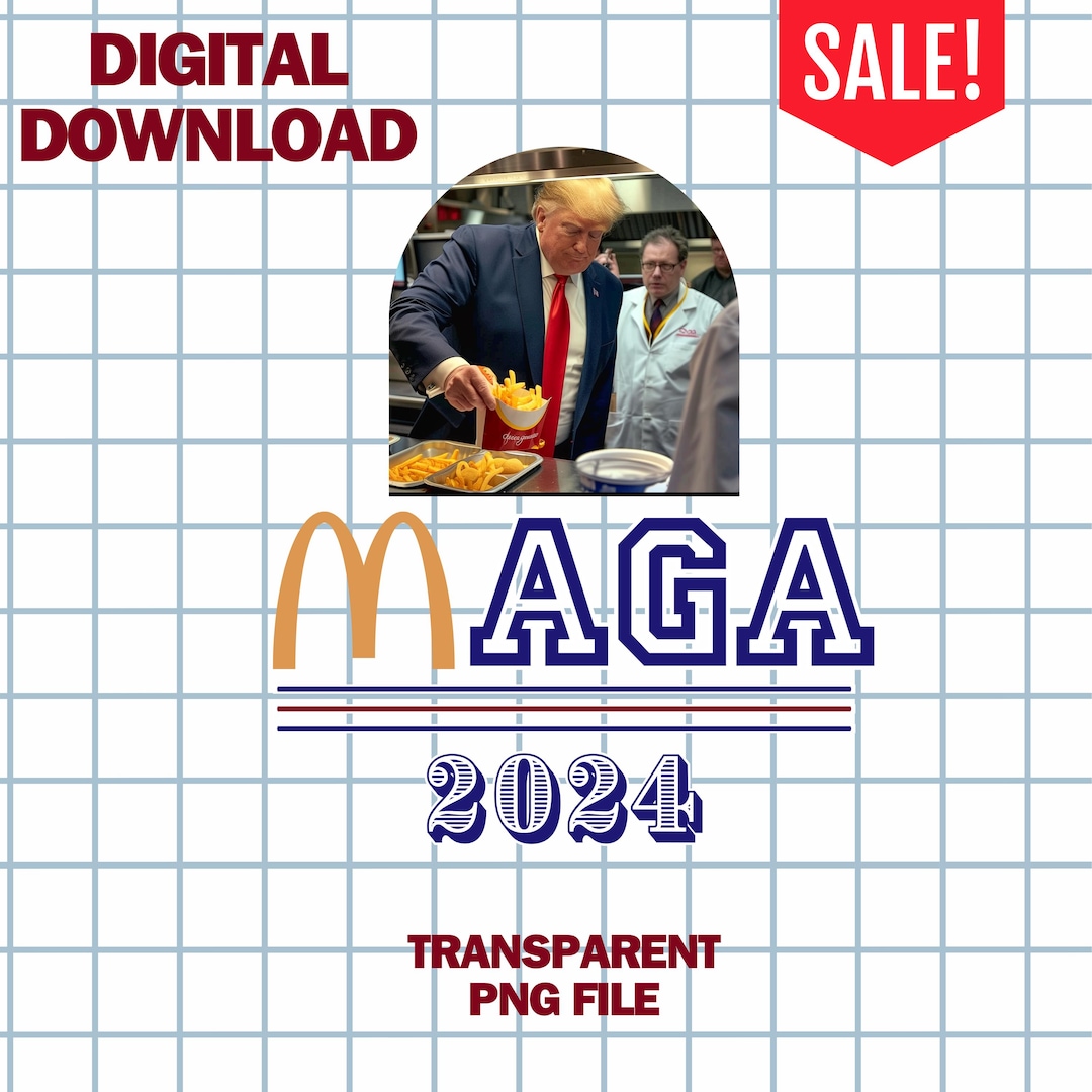 Trump Mcdonalds Png MAGA Design Transparent Image Logo Trump Vance 2024 ...