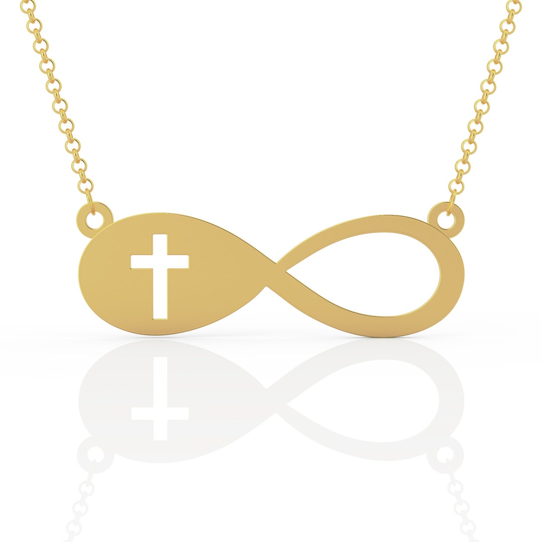 Cross and Infinity Necklace, Infinity Cross Necklace, Infinity Cross ...