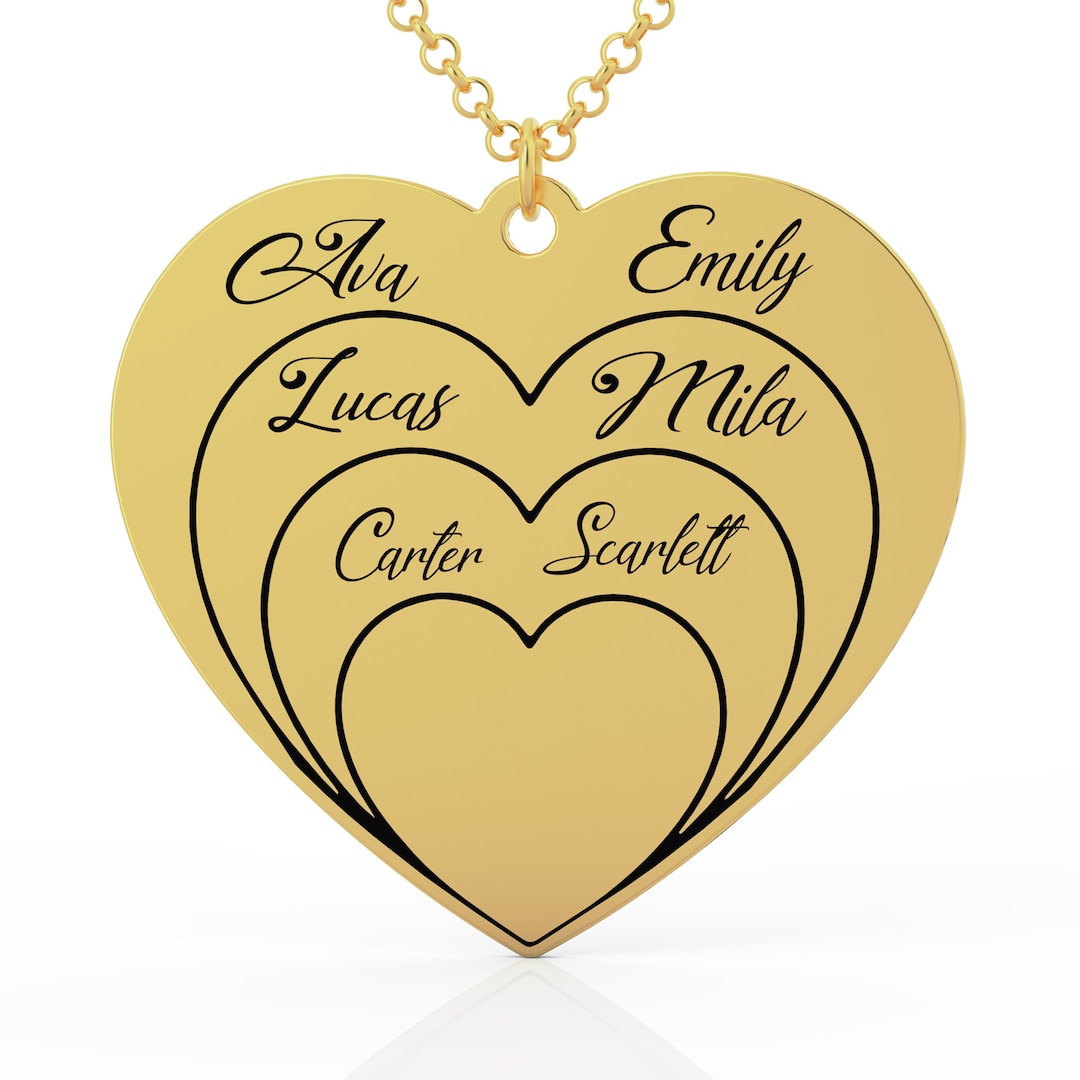 Personalized Family Tree Necklace, Family Birthstone Necklace, Tree of ...