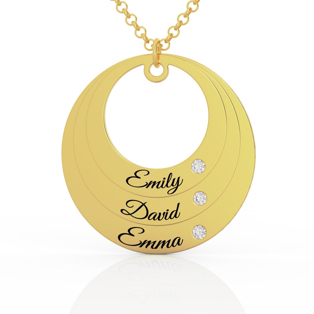Personalized Family Tree Necklace Family Birthstone Necklace - Etsy