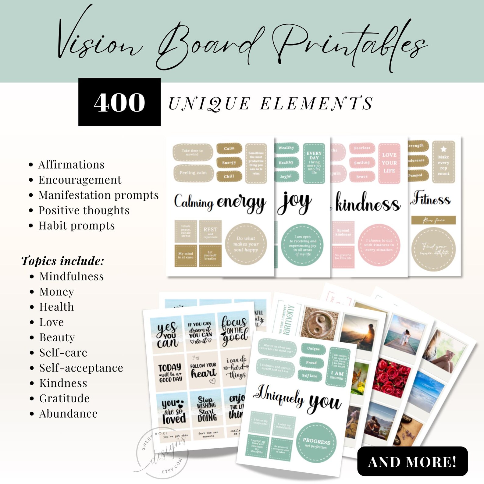 Manifesting Kit - Vision Board Images DIGITAL DOWNLOAD. Intention ...