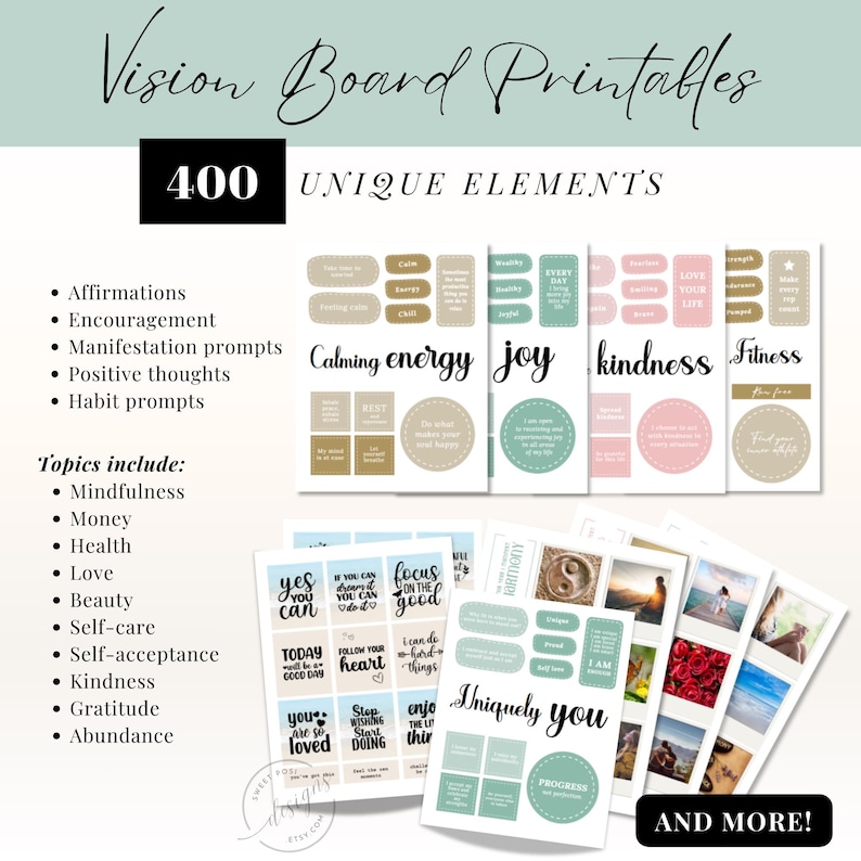 Manifesting Kit - Vision Board Images DIGITAL DOWNLOAD. Intention ...