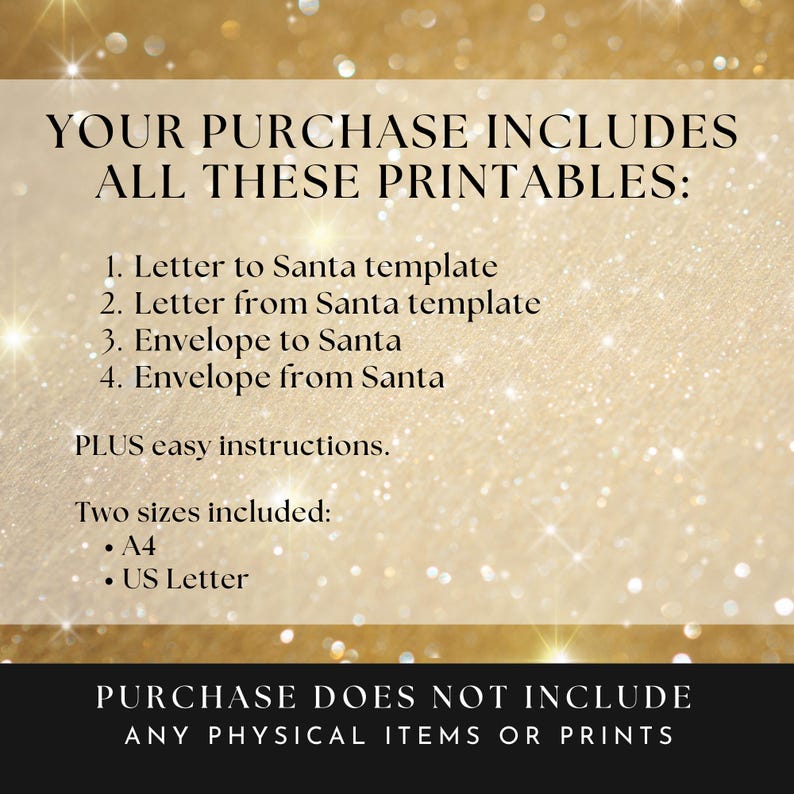 Editable Santa Letters Kit INSTANT DOWNLOAD, Printable Personal Letter ...
