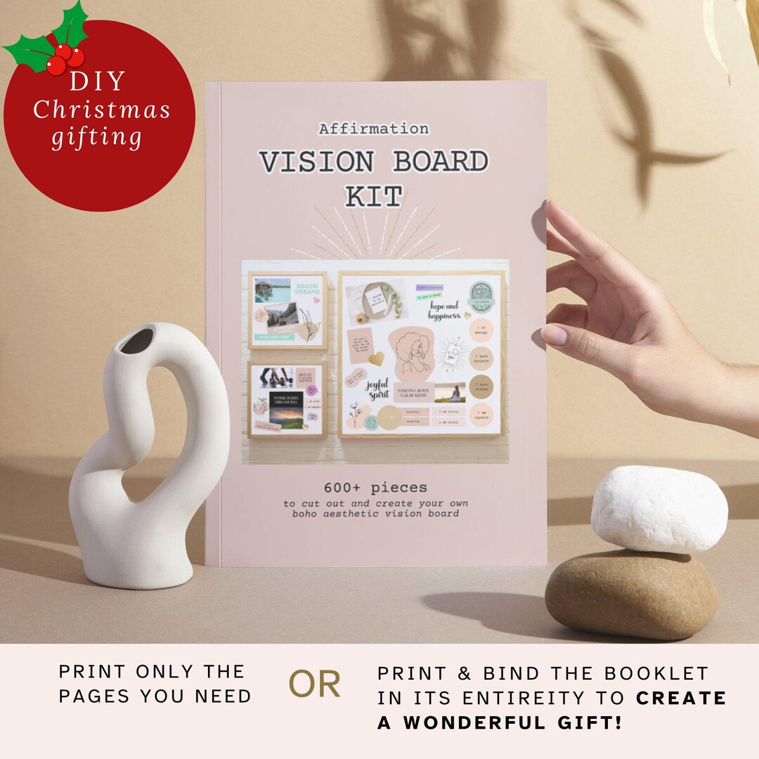 Vision Board Kit, DIGITAL DOWNLOAD, Intention Setting Manifesting Kit ...
