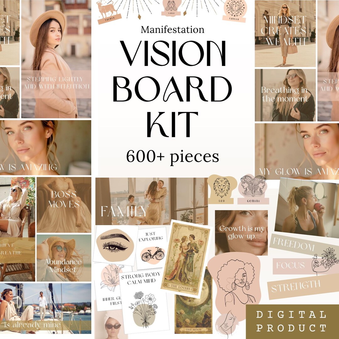 Vision Board Kit, New 2026 Intention Setting Manifesting Positive ...