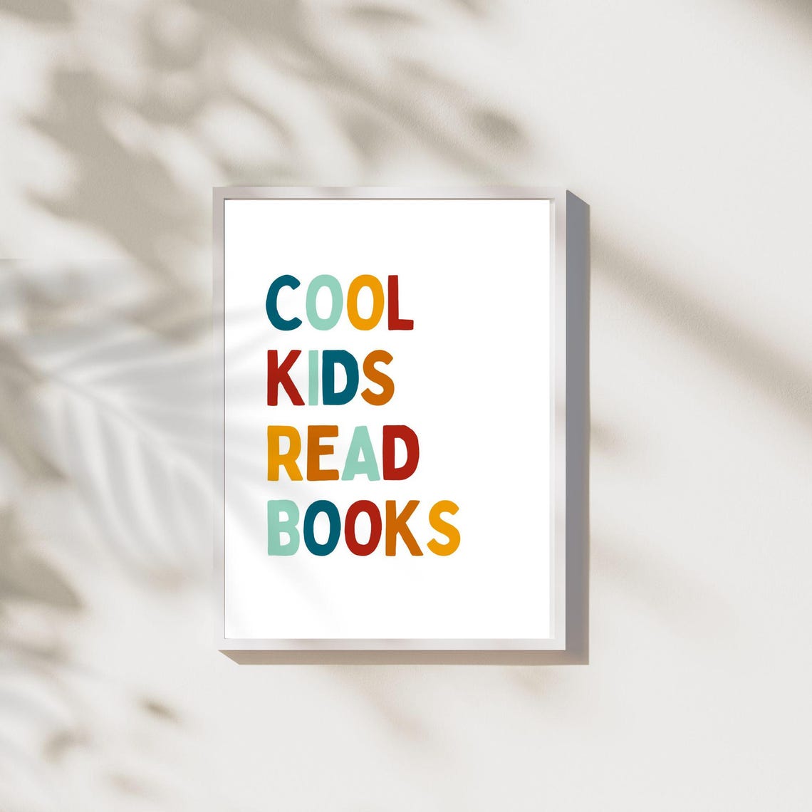 Cool Kids Read Books, DIGITAL DOWNLOAD, Book Shelf Poster Reading ...