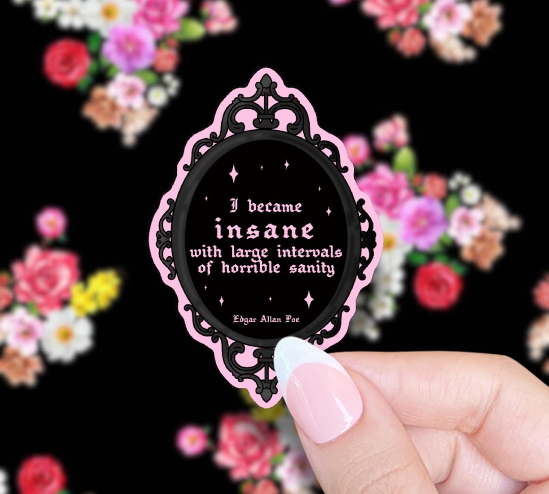Pastel Goth Edgar Allan Poe Sticker - Etsy