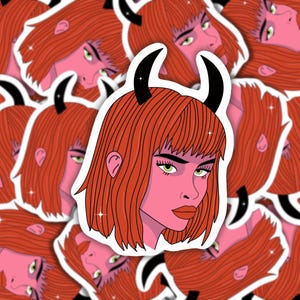Devil Girl Sticker / Monster Girl Sticker - Etsy