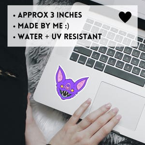 Spooky Purple Bat Sticker - Etsy