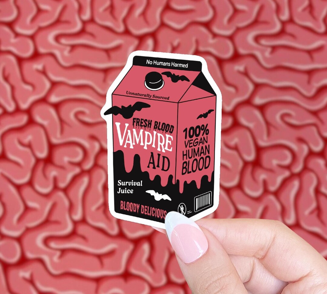Vampire Juice Box Sticker - Etsy