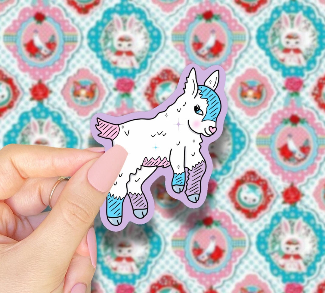 Cute Pastel Goat Sticker - Etsy