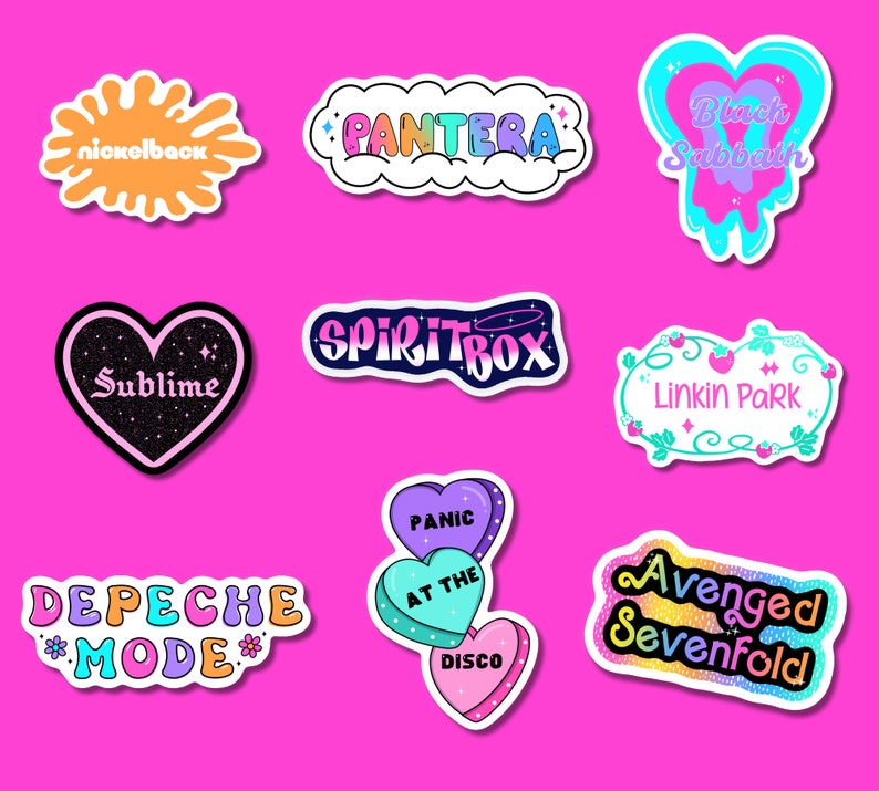 Band Stickers 2 / Band Sticker Pack - Etsy