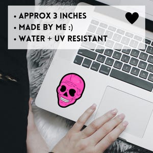 Pink Skull Sticker - Etsy