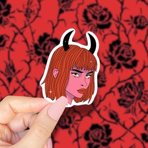 Devil Girl Sticker / Monster Girl Sticker - Etsy
