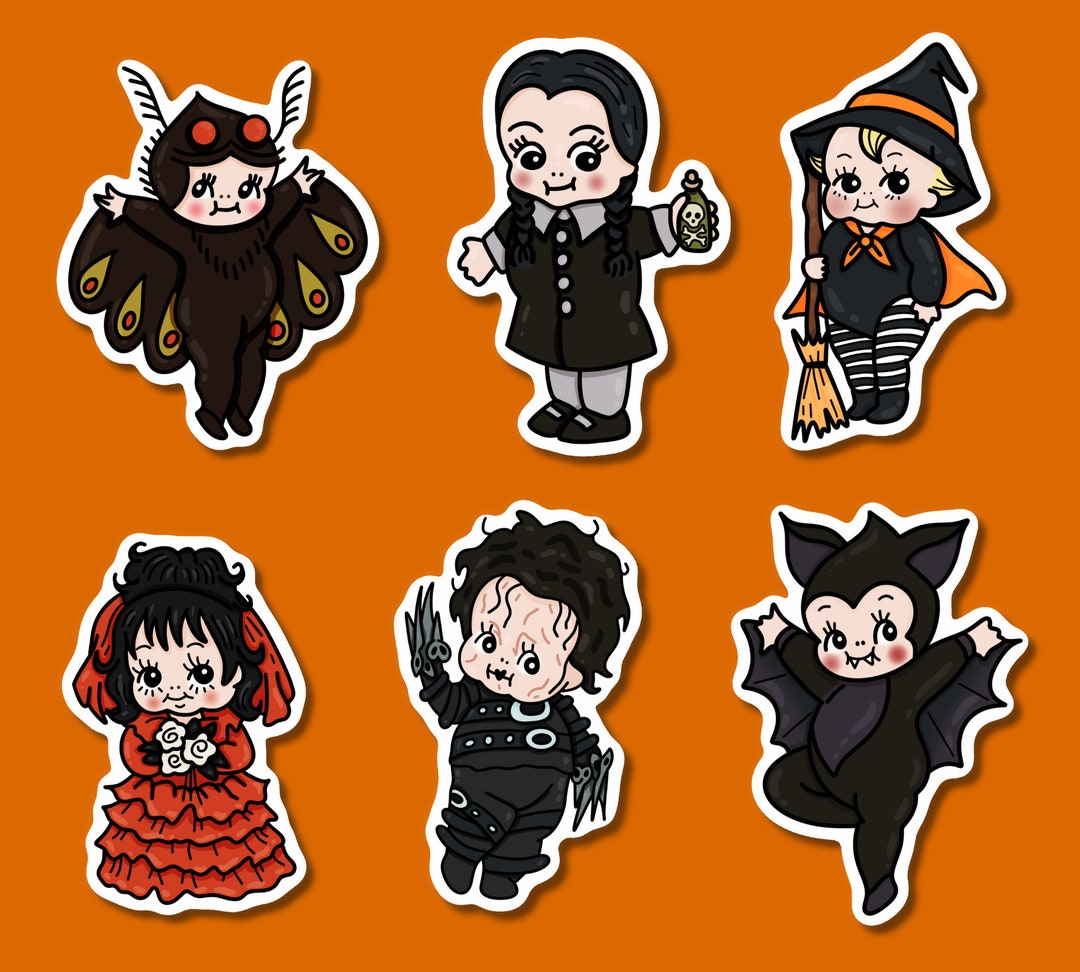 Spooky Cute Kewpie Stickers / Kewpie Sticker Pack - Etsy UK