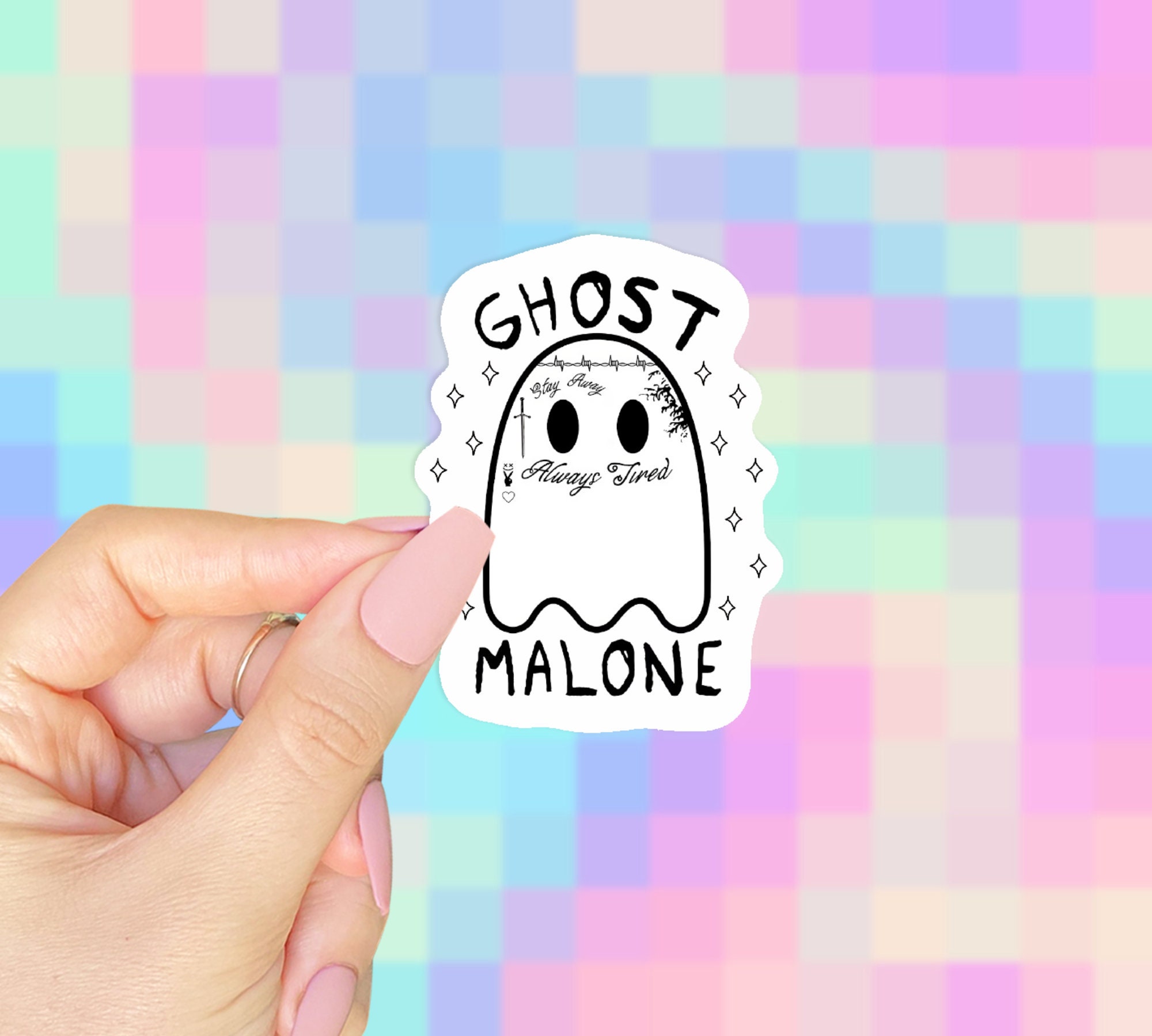 Ghost Malone Sticker / Post Malone Gift - Etsy