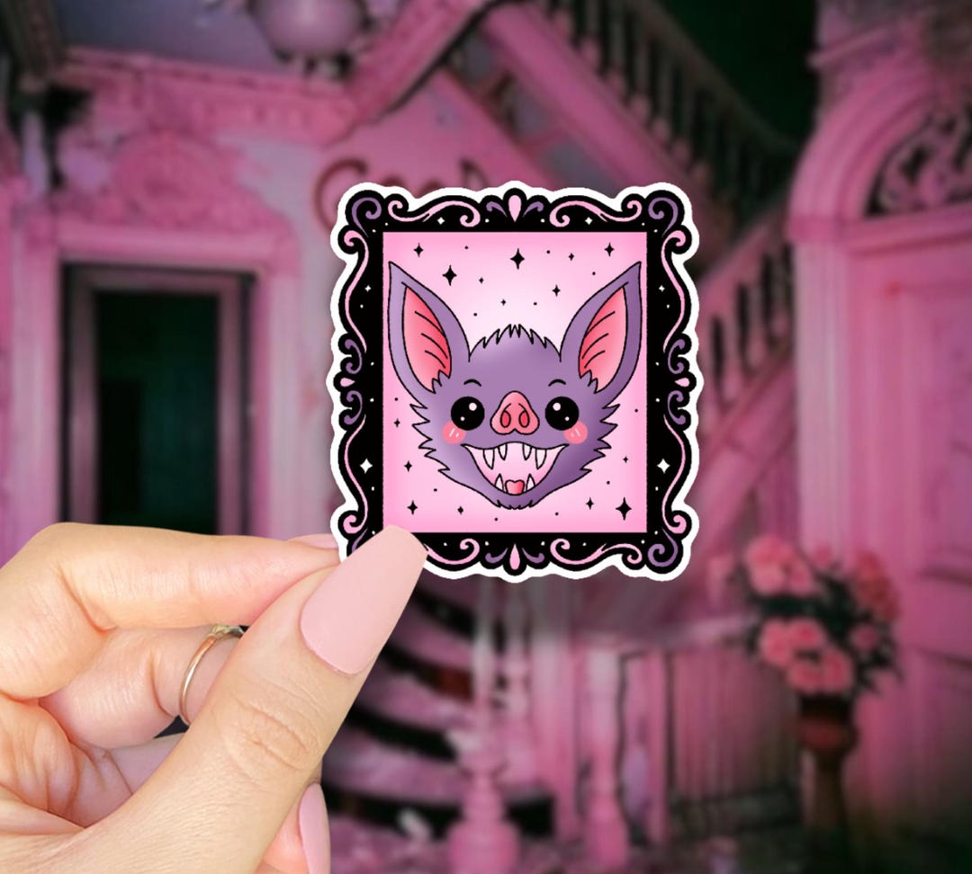 Spooky Purple Bat Sticker - Etsy