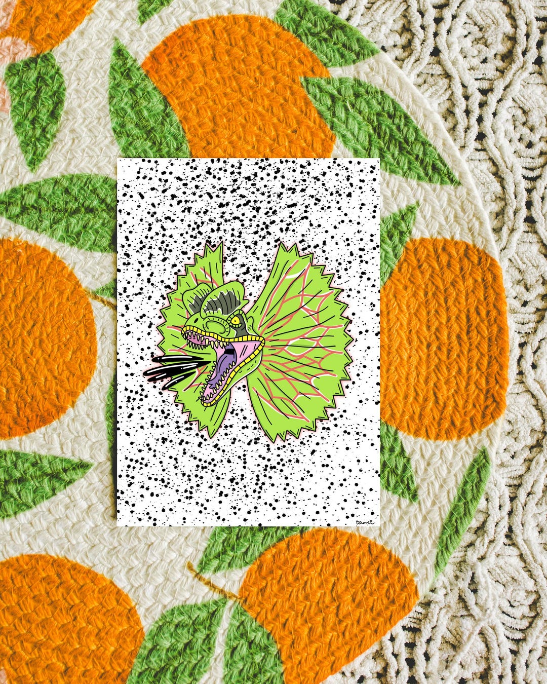Dilophosaurus Art Print / Jurassic Dinosaur Art - Etsy