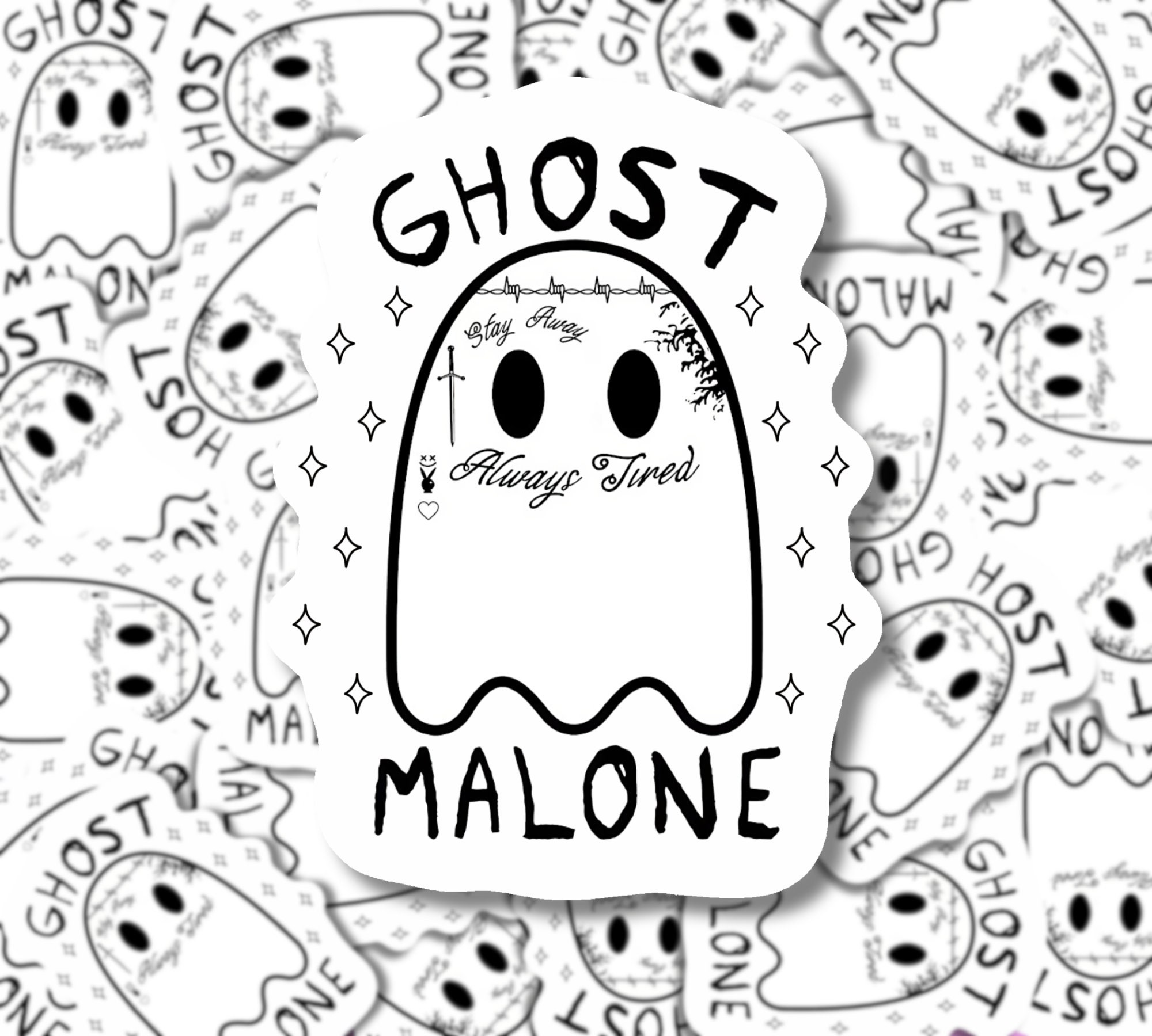 Ghost Malone Sticker / Post Malone Gift - Etsy