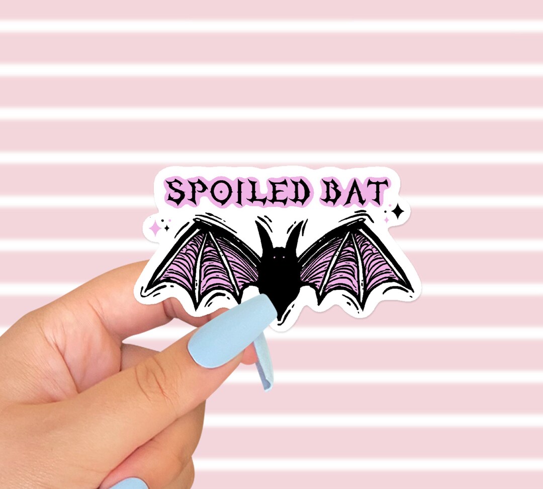 Spoiled Brat Sticker / Pink Goth Bat Sticker - Etsy