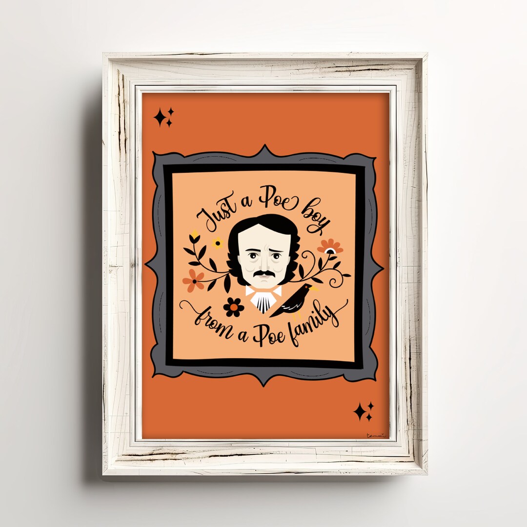 Edgar Allan Poe X Queen Art Print / Spooky Book Wall Art - Etsy