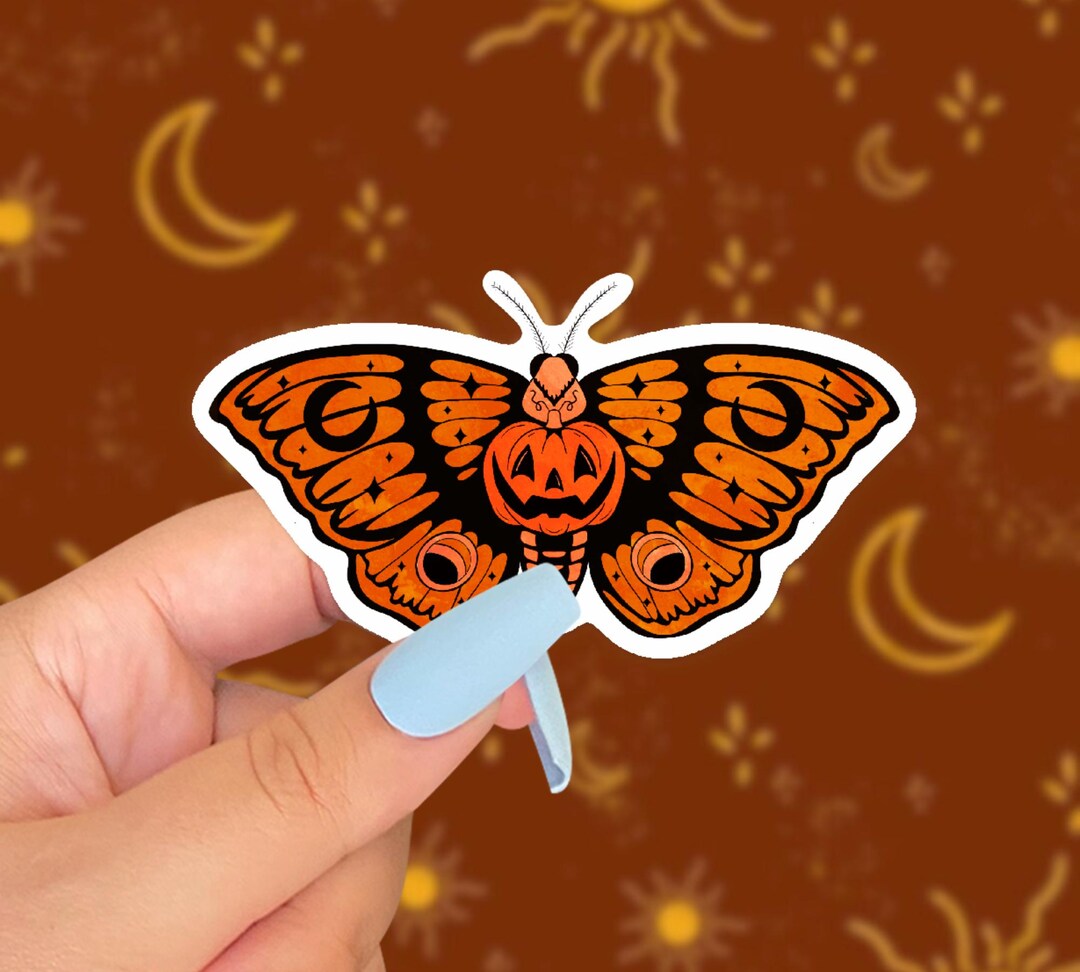 Spooky Moth Sticker / Halloween Sticker - Etsy