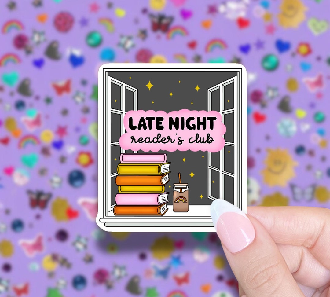 Late Night Reader's Club Sticker - Etsy
