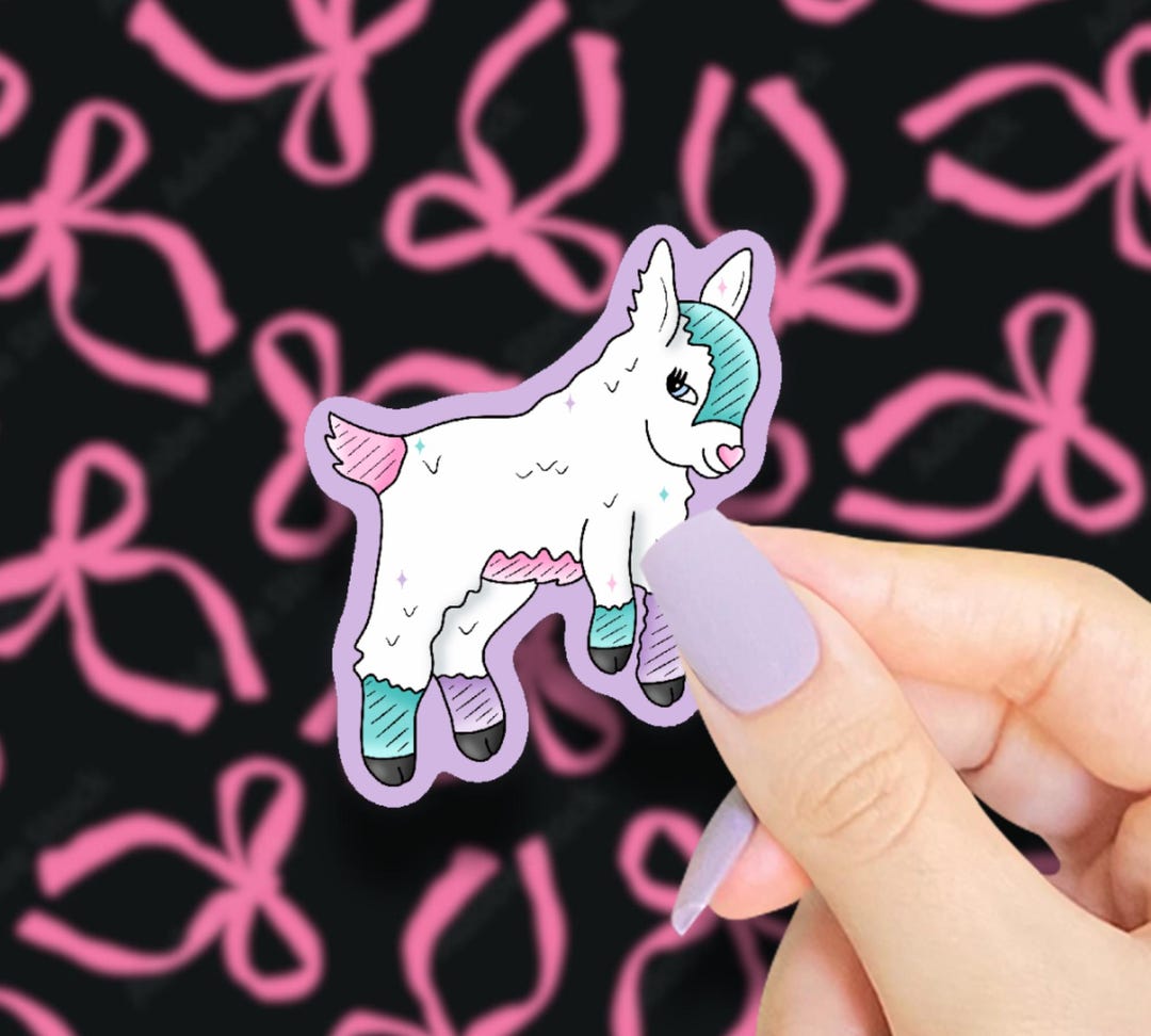 Cute Pastel Goat Sticker - Etsy