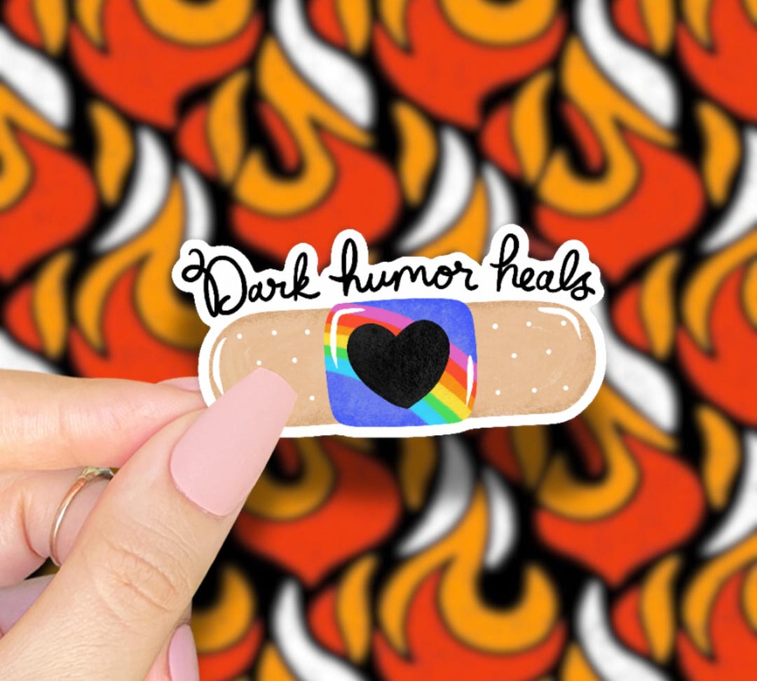 Dark Humor Heals Sticker: Handmade Water Resistant Vinyl - Etsy