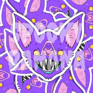 Spooky Purple Bat Sticker - Etsy