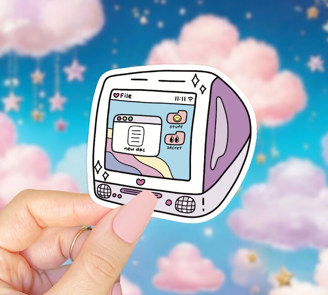 Y2k Computer Sticker / Retro Desktop Sticker - Etsy