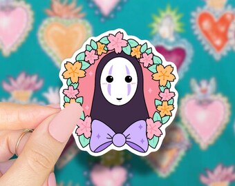 Kaonashi Anime Sticker Decal Holographic Matte Cute Animal - Etsy