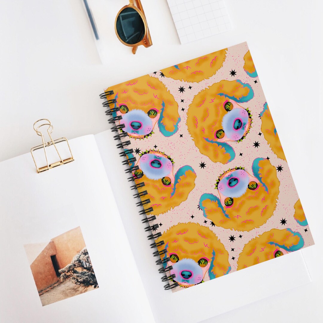 Y2k Aesthetic Dog Spiral Notebook // Ruled Line Journal, Cute Dog Lover ...