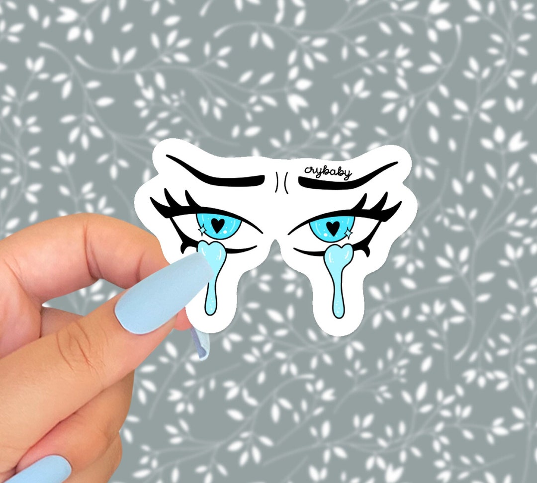 Cry Baby Sticker / Anime Eyes Aesthetic Sticker - Etsy