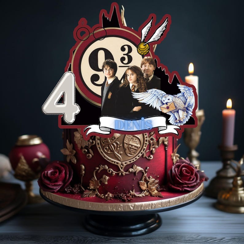 Printable Cake Topper, Personalized Birthday Party Cake Topper ...