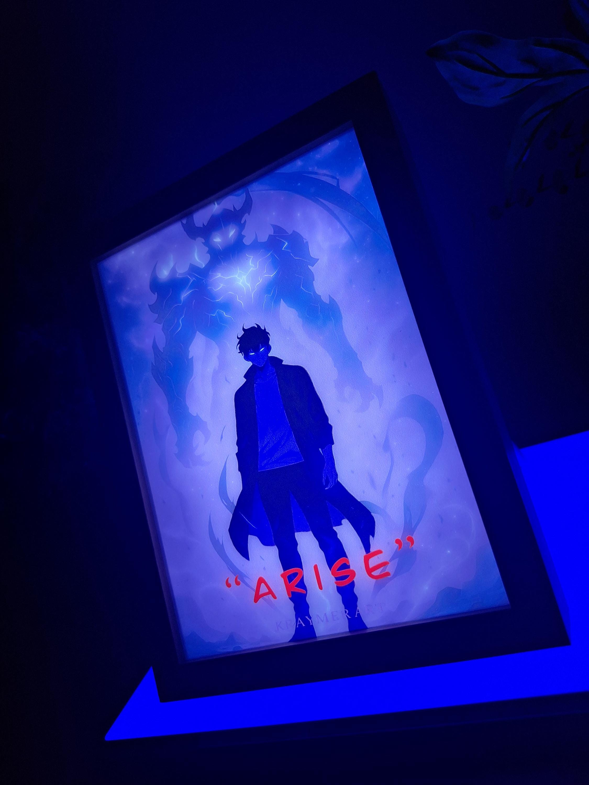 Solo Leveling Lightbox, Sung Jin-woo ARISE Anime Box Lamp, Anime Room ...