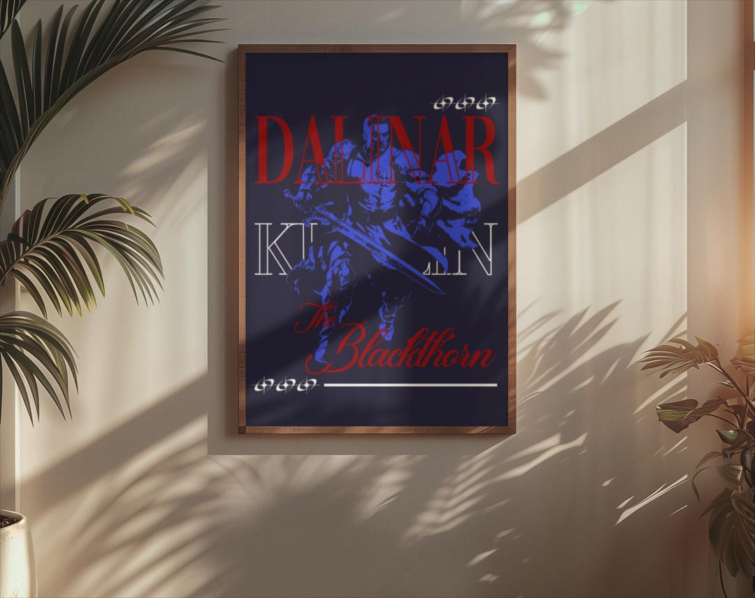 Dalinar Kholin Poster, Stormlight Archive Wall Art, the Way of Kings ...