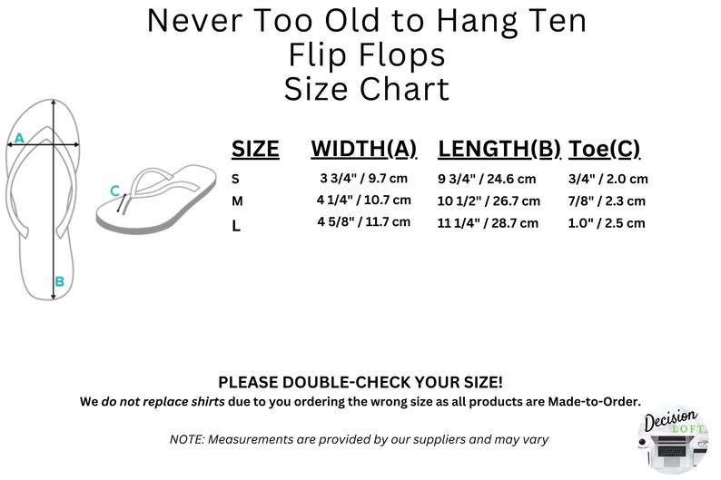 Vintage Vibes Surfer Flip Flops never Too Old to Hang Ten Edition - Etsy