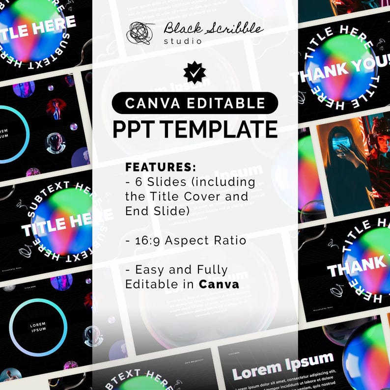 Space-themed Supernova PPT Template | Canva Editable Minimalist PPT - Etsy