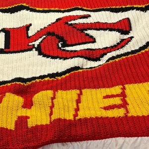 Football Team Blanket Crochet Pattern - Kansas City Inspired - Etsy