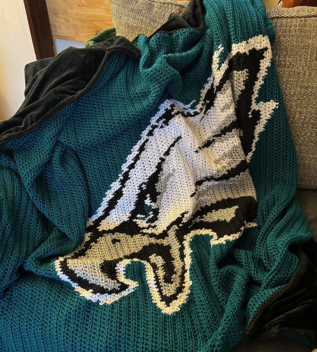 Football Team Blanket Crochet Pattern - Philly Inspired - Etsy