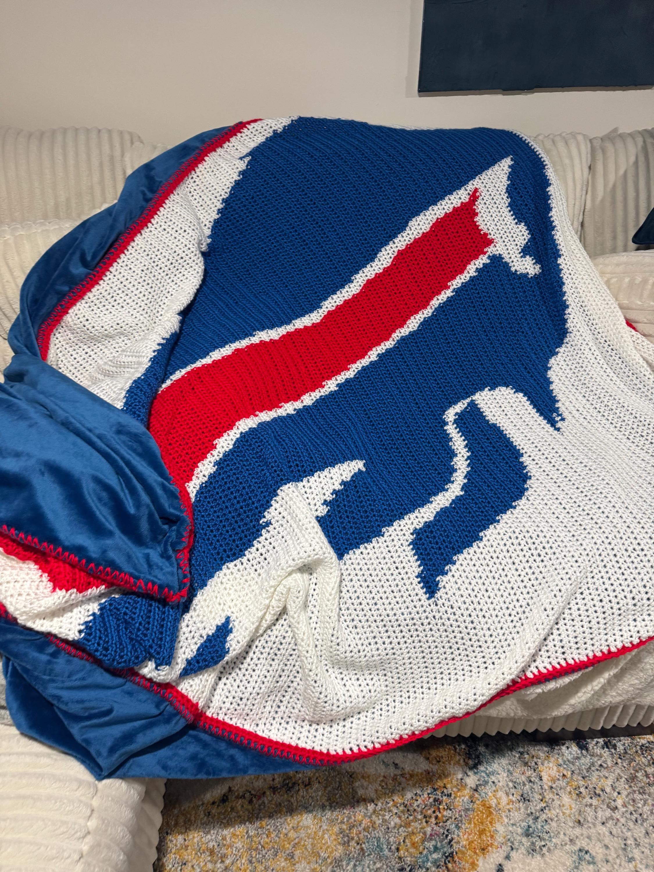Football Team Blanket Crochet Pattern - Buffalo Inspired - Etsy