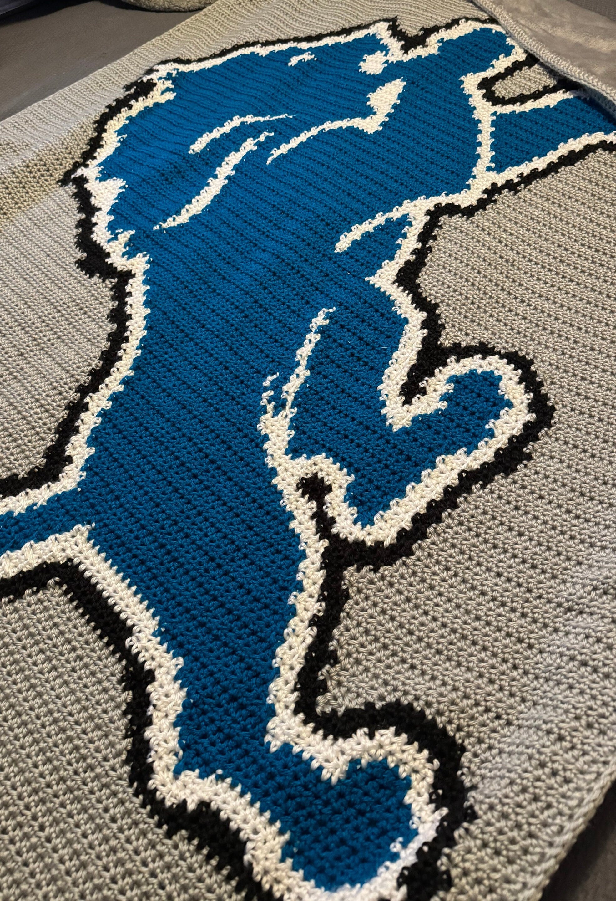 Football Team Blanket Crochet Pattern - Detroit Inspired - Etsy