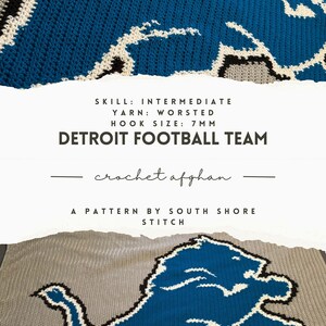Football Team Blanket Crochet Pattern - Detroit Inspired - Etsy