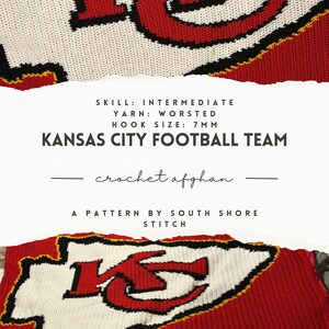 Football Team Blanket Crochet Pattern - Kansas City Inspired - Etsy