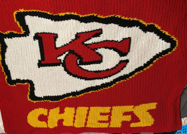 Football Team Blanket Crochet Pattern - Kansas City Inspired - Etsy