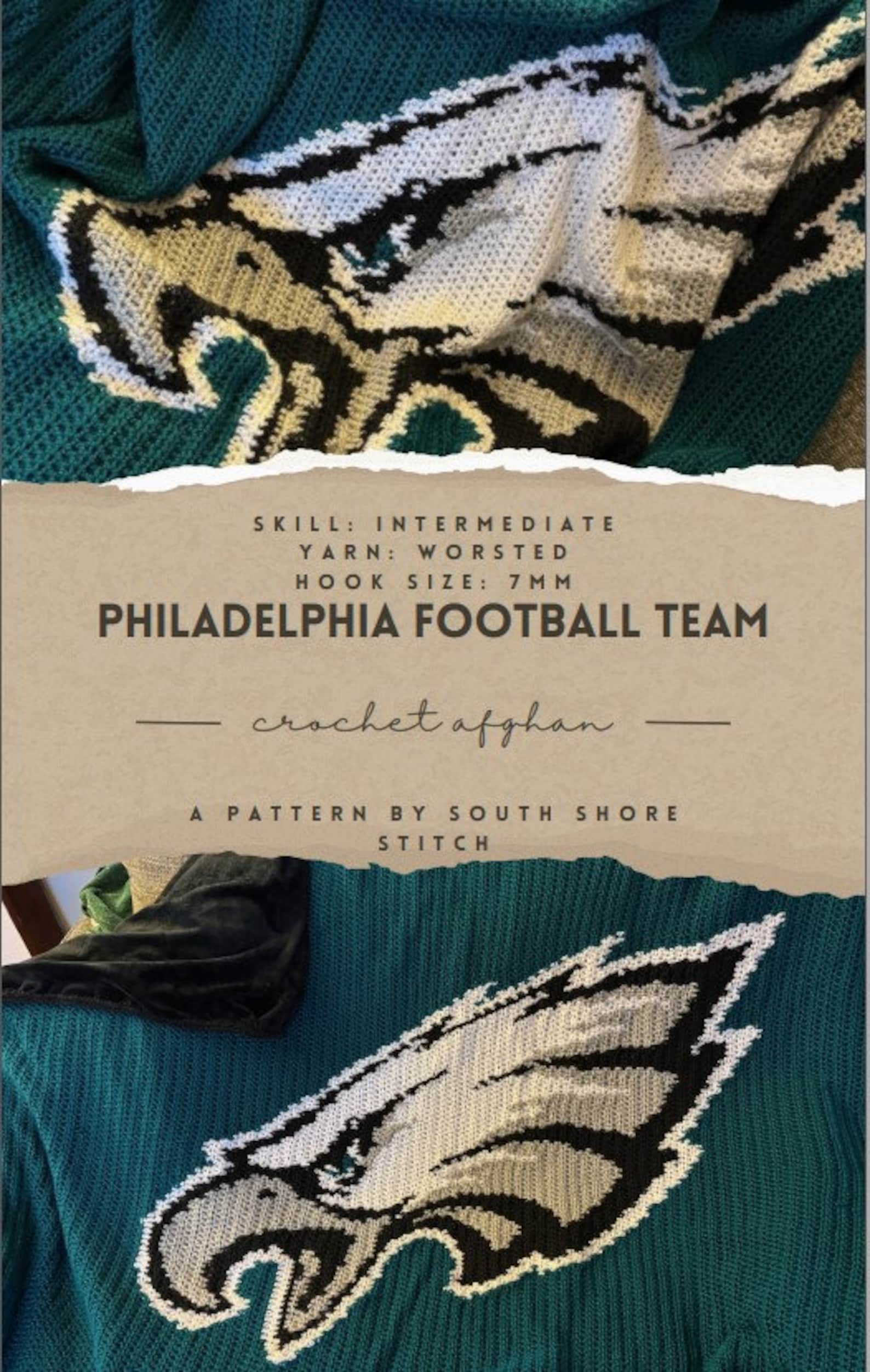 Football Team Blanket Crochet Pattern - Philly Inspired - Etsy