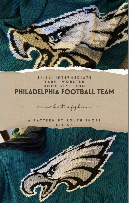 Football Team Blanket Crochet Pattern - Philly Inspired - Etsy